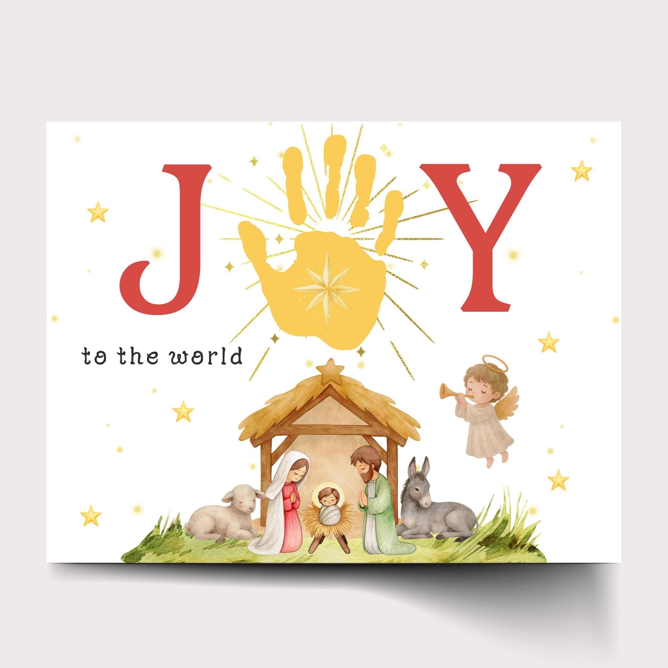 Christmas Nativity Handprint Art, Joy Handprint Craft, Sunday School ...