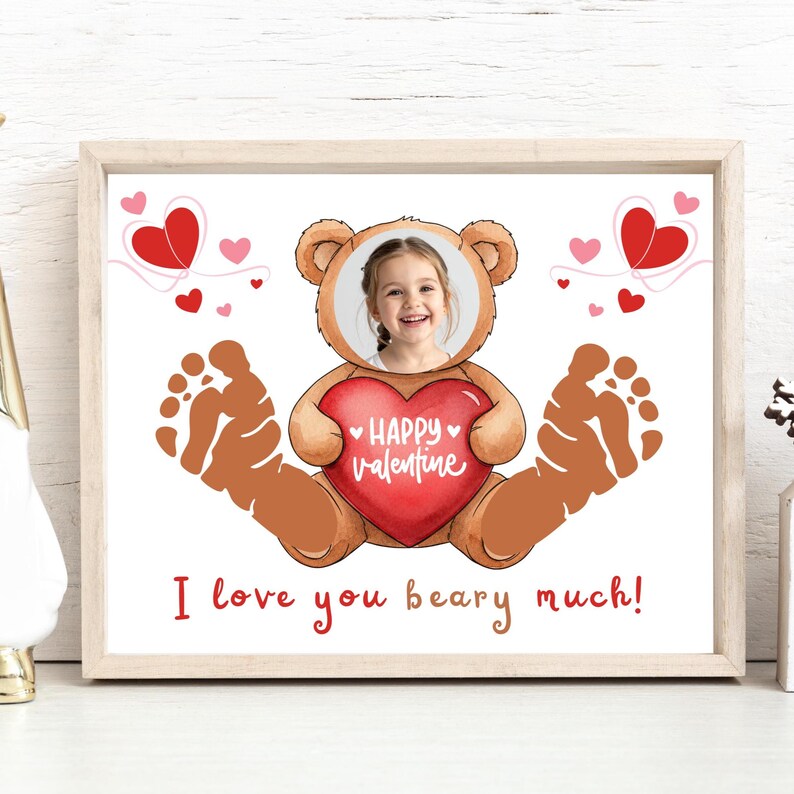 Valentine's Day Handprint Craft, Photo Craft, Preschool Activity ...