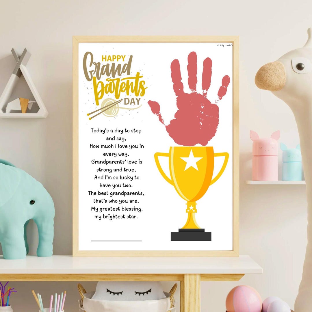 Grandparents Day Handprint Craft, 2025, Happy Grandparents Day ...
