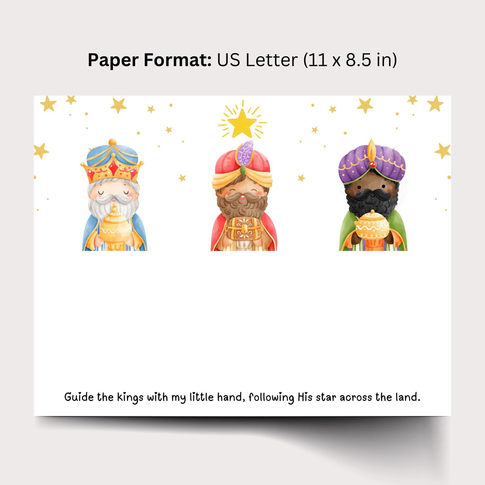 Christmas Wise Men Handprint Craft Printable, Three Kings Nativity Art ...