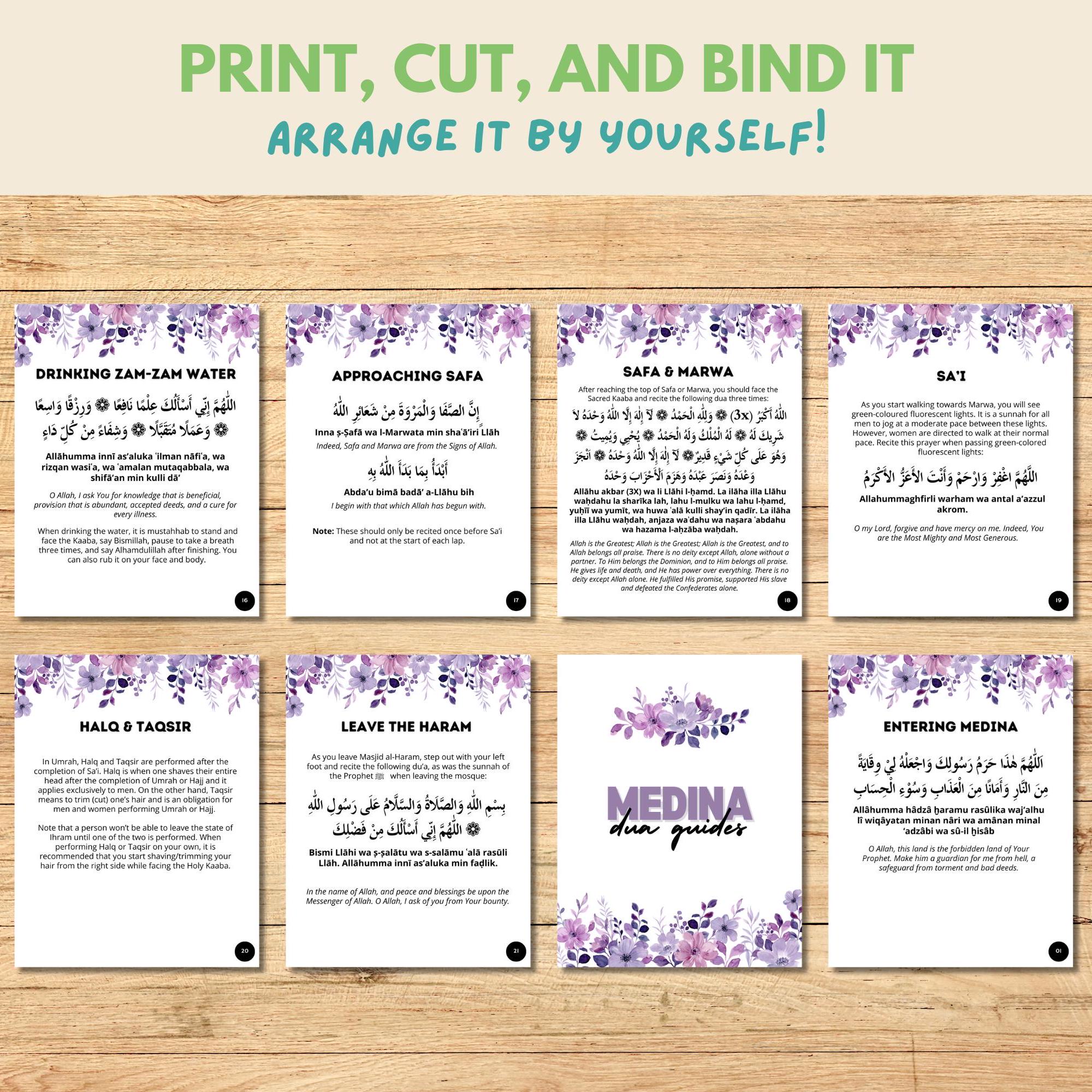 Floral Umrah Dua Flash Cards: Islamic Prayer Guide (printable) - Etsy