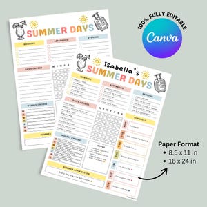 Summer Planner Kids Summer Printable Summer School Planner Summer Kids ...