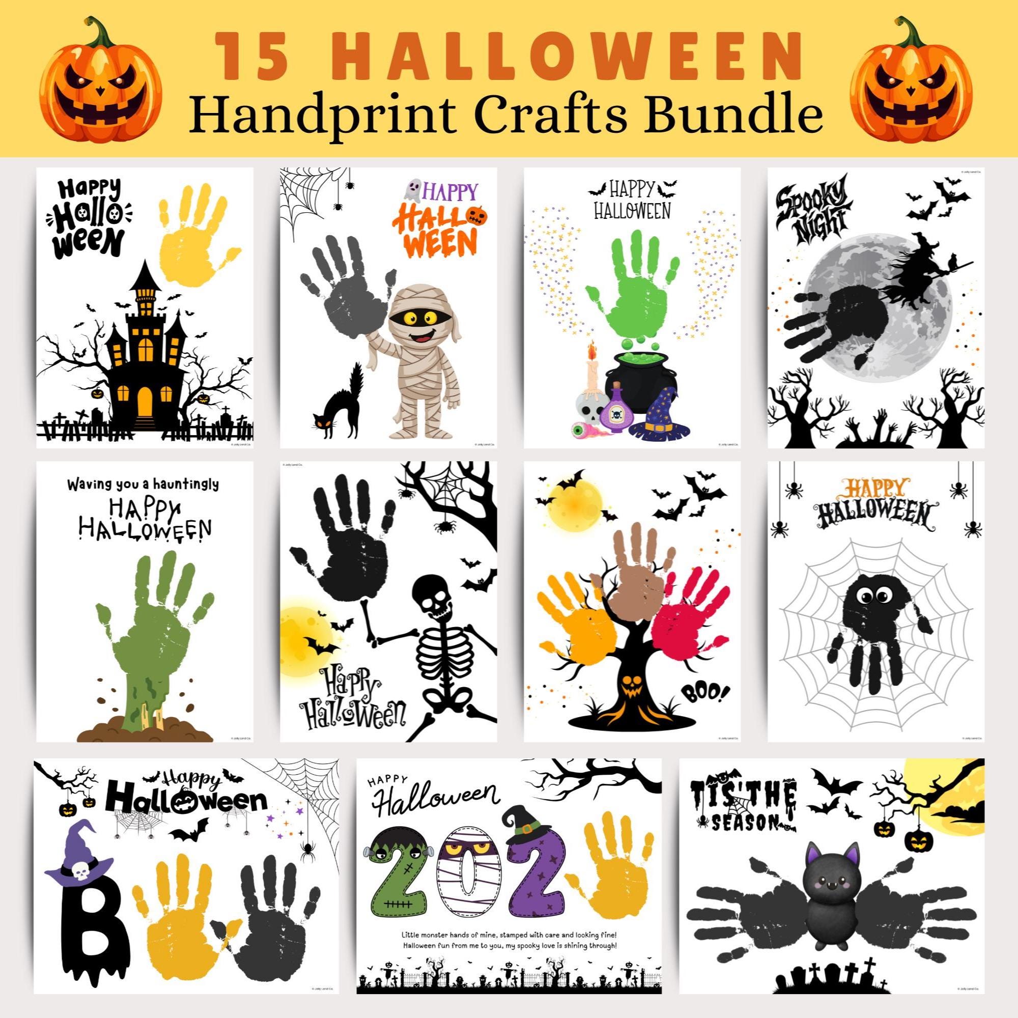 Halloween Handprint Bundle, Halloween Printable Handprint Craft for ...