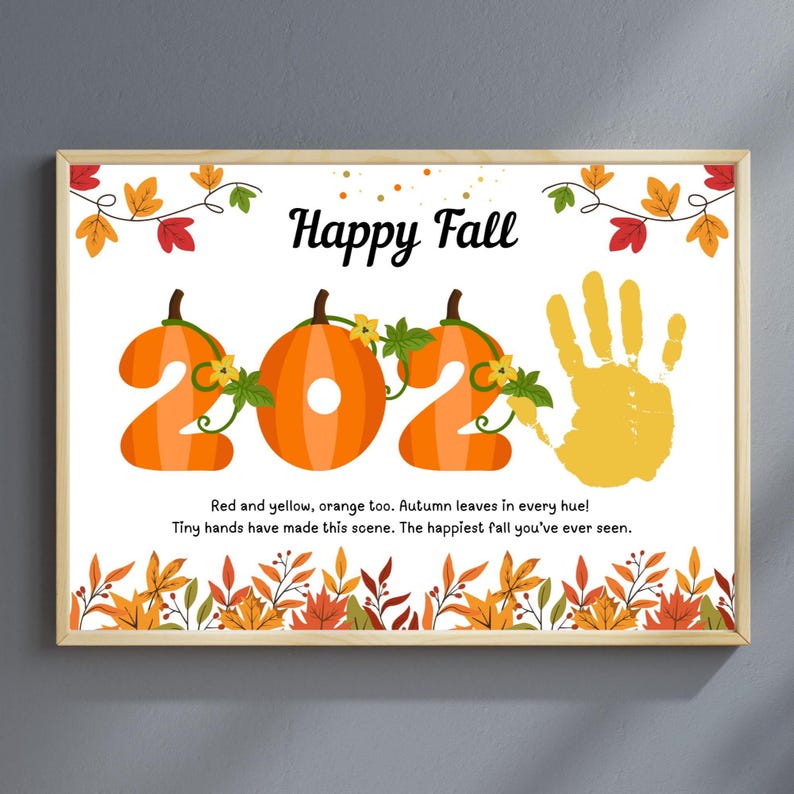 Fall Handprint Art for Kids: Autumn Craft, Preschool & Kindergarten ...