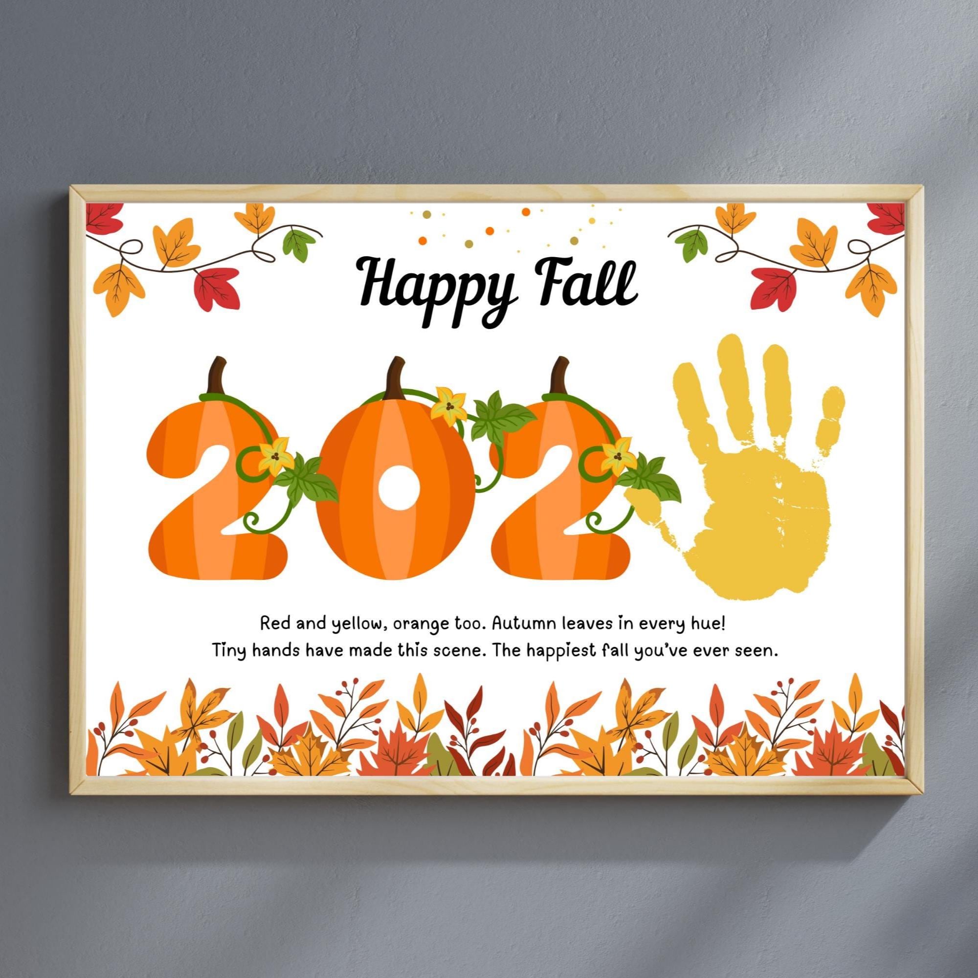 Fall Handprint Art for Kids: Autumn Craft, Preschool & Kindergarten ...