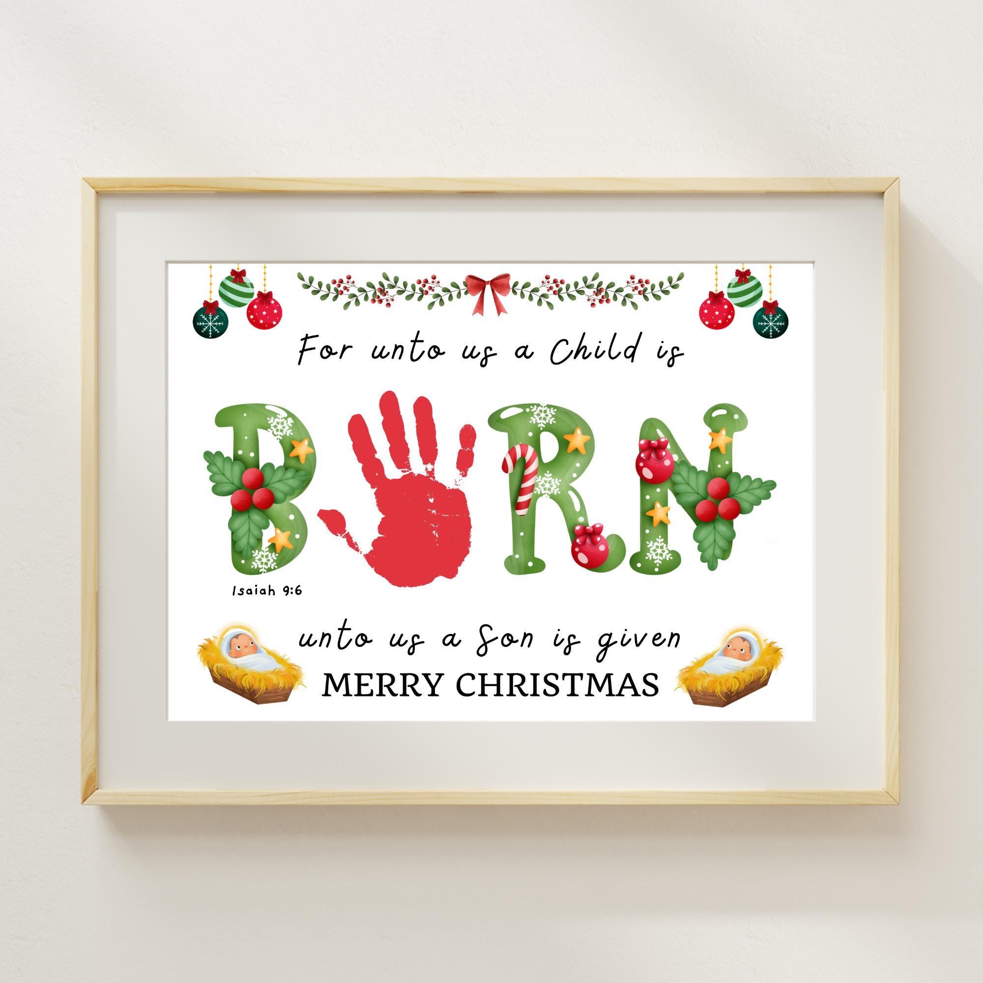Christian Christmas Handprint Craft, Nativity Handprint Art for Kids ...