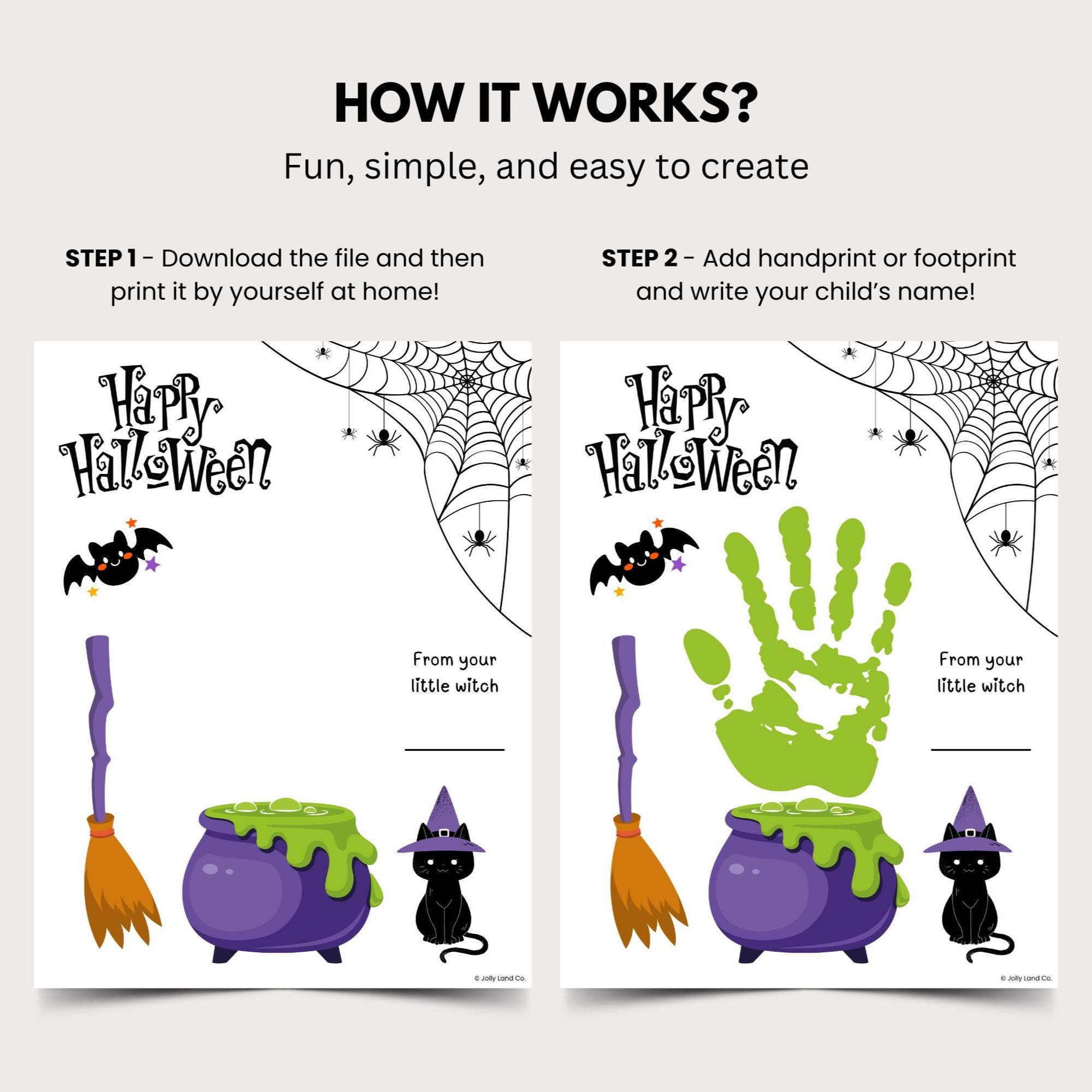 Halloween Handprint Craft: Cauldron Keepsake (digital Download, PDF) - Etsy