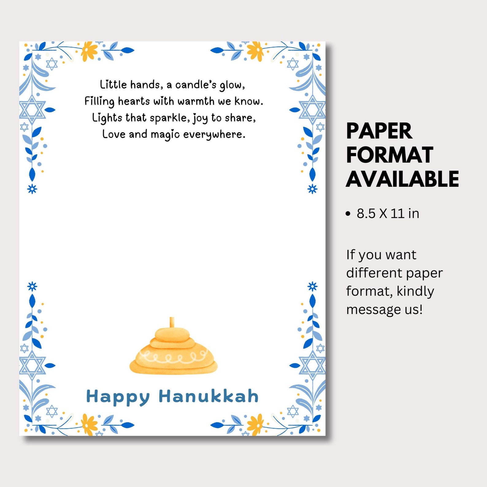 Hanukkah Handprint and Fingerprint Art Poem for Kids: Printable Craft ...