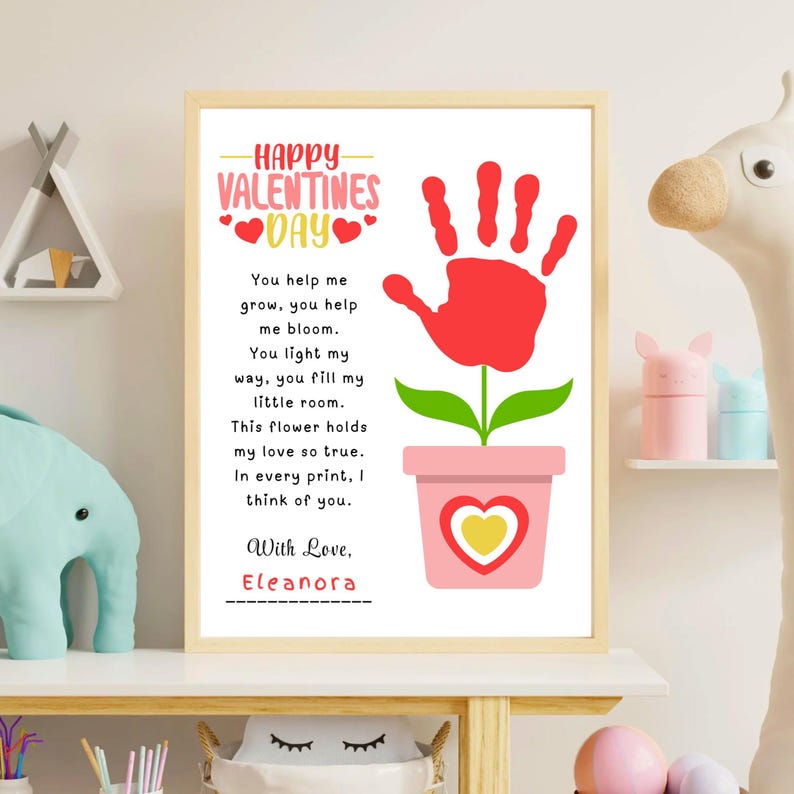 Valentines Day Handprint Craft, 2026 Valentines Handprint Template ...
