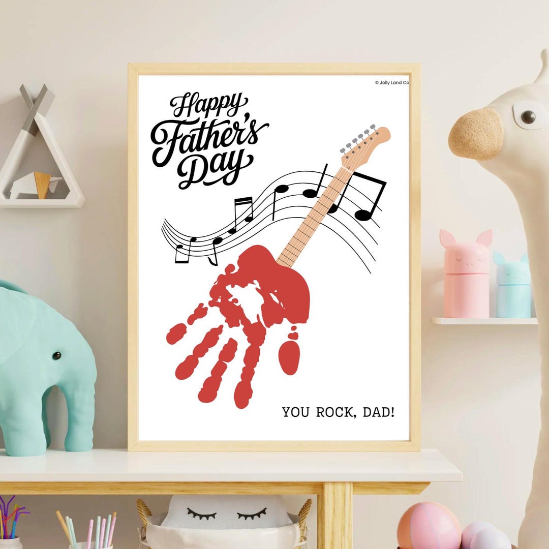Father's Day Music Printable | Kids' Handprint Keepsake | Teacher and ...