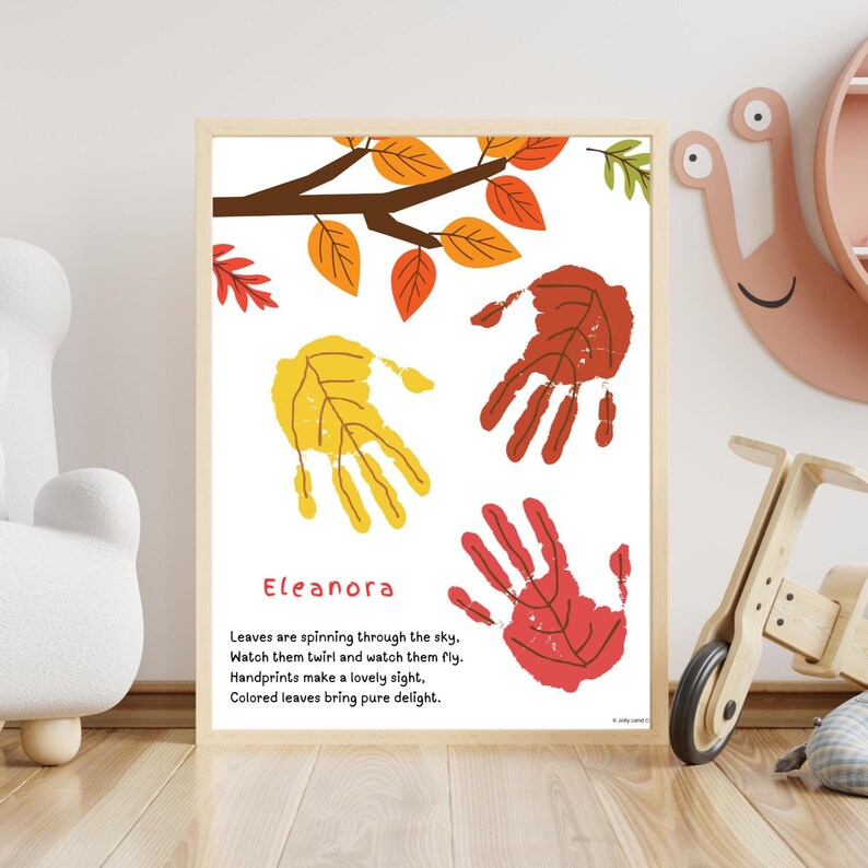 Falling Leaves Handprint Art, Preschool Crafts, Thanksgiving Crafts ...