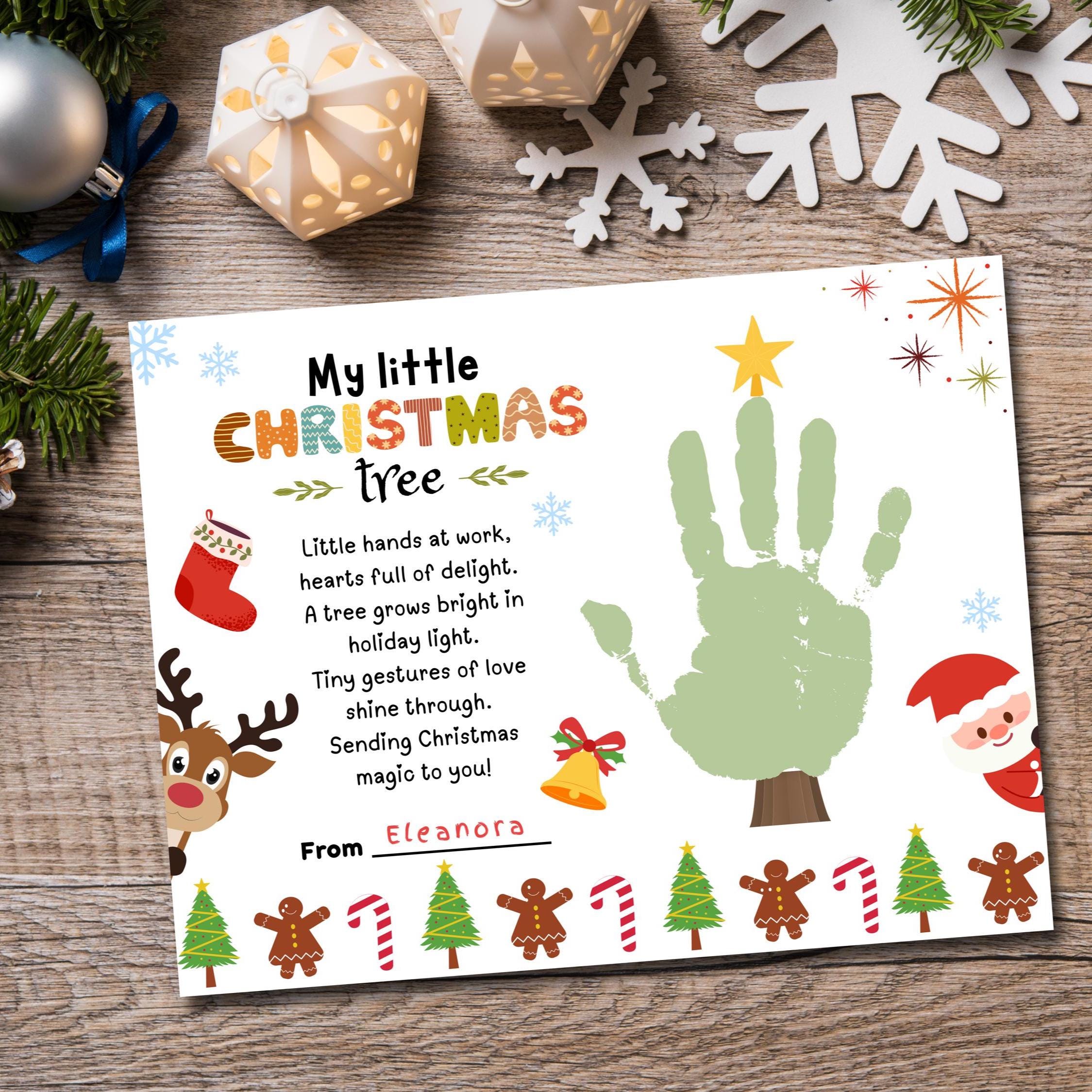 Christmas Handprint Art, Kids Toddlers Handprint Craft, Handprint Poem ...