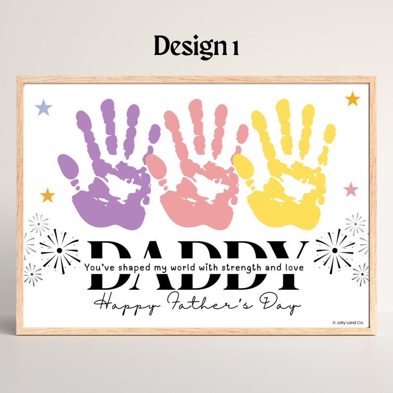 Father's Day Handprint Printable, DIY Craft Gift for Dad, Gift for Dad ...
