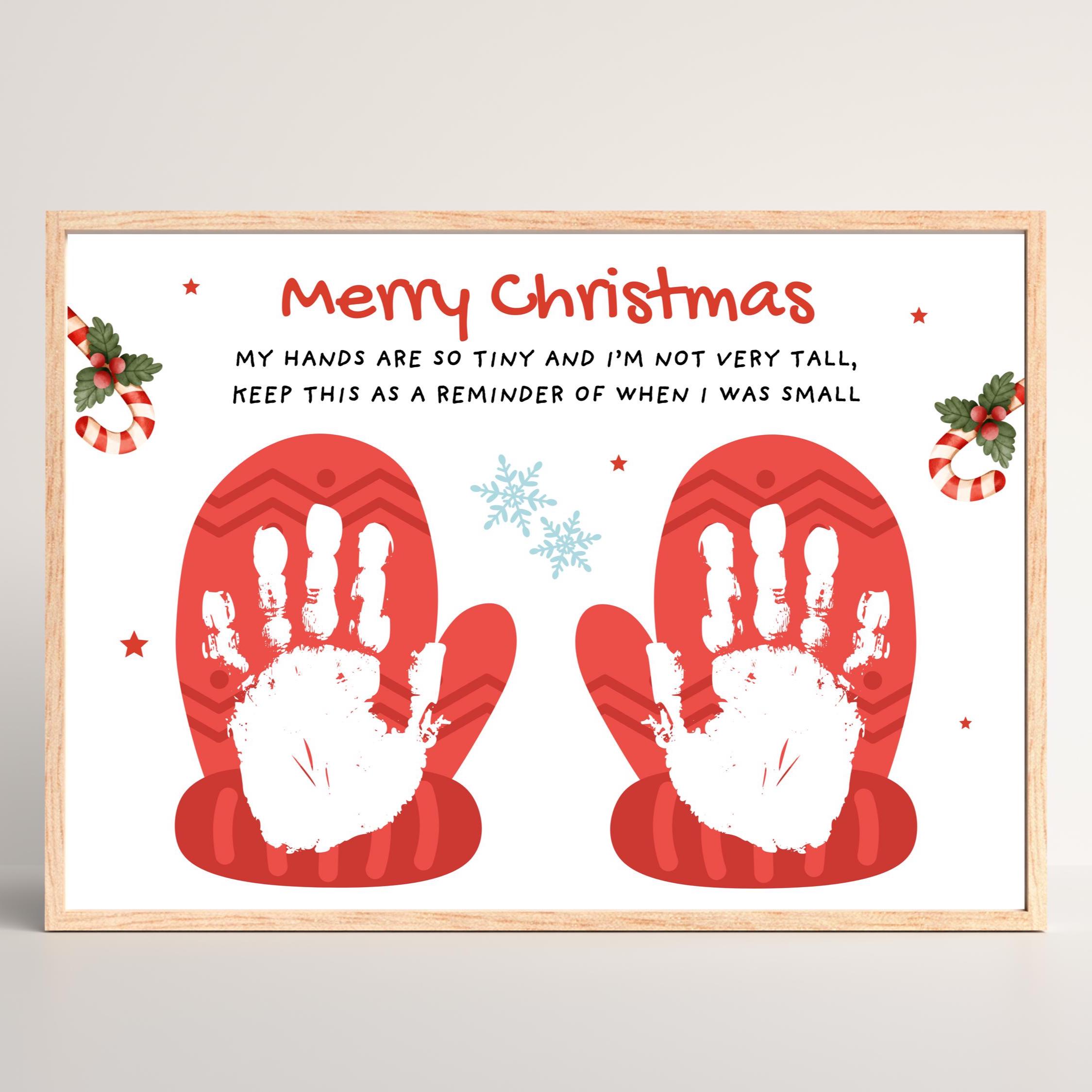 Christmas Handprint Poem, Handprint Art Project for Toddlers, Mittens ...