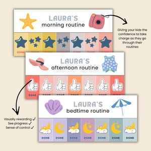 Daily Schedule Flip Chart for Toddler, Morning Bedtime Routine ...