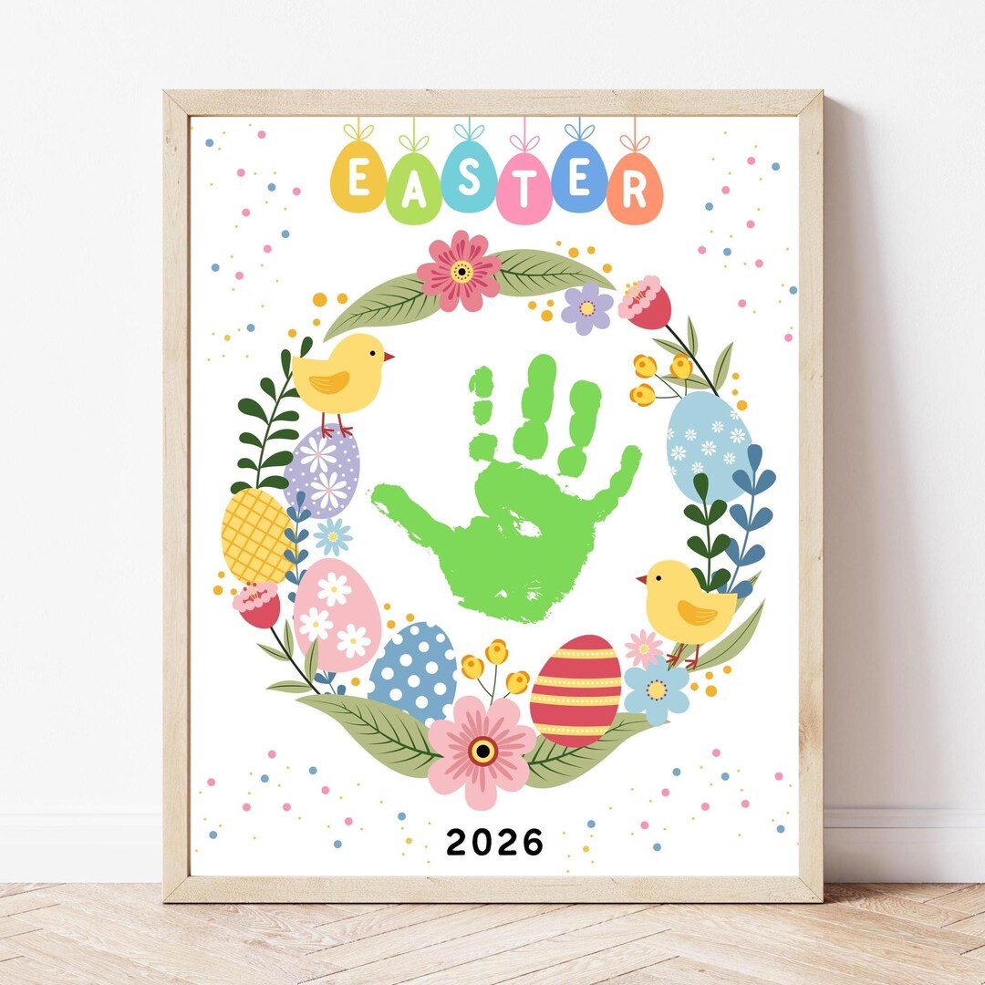 Easter Handprint Craft Printable, Kids DIY Activity, Toddler Memory ...