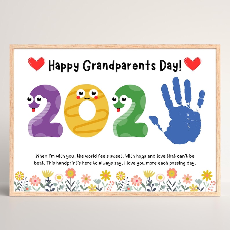 Grandparents Day Handprint Craft, 2025, Happy Grandparents Day ...