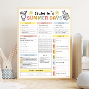 Summer Planner Kids Summer Printable Summer School Planner Summer Kids ...