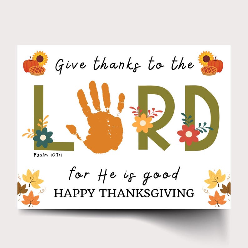 Christian Thanksgiving Craft for Kids, Give Thanks to the Lord ...