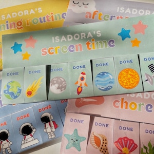 Kids Flip Routine Chart: Editable Visual Schedule (canva PDF) - Etsy