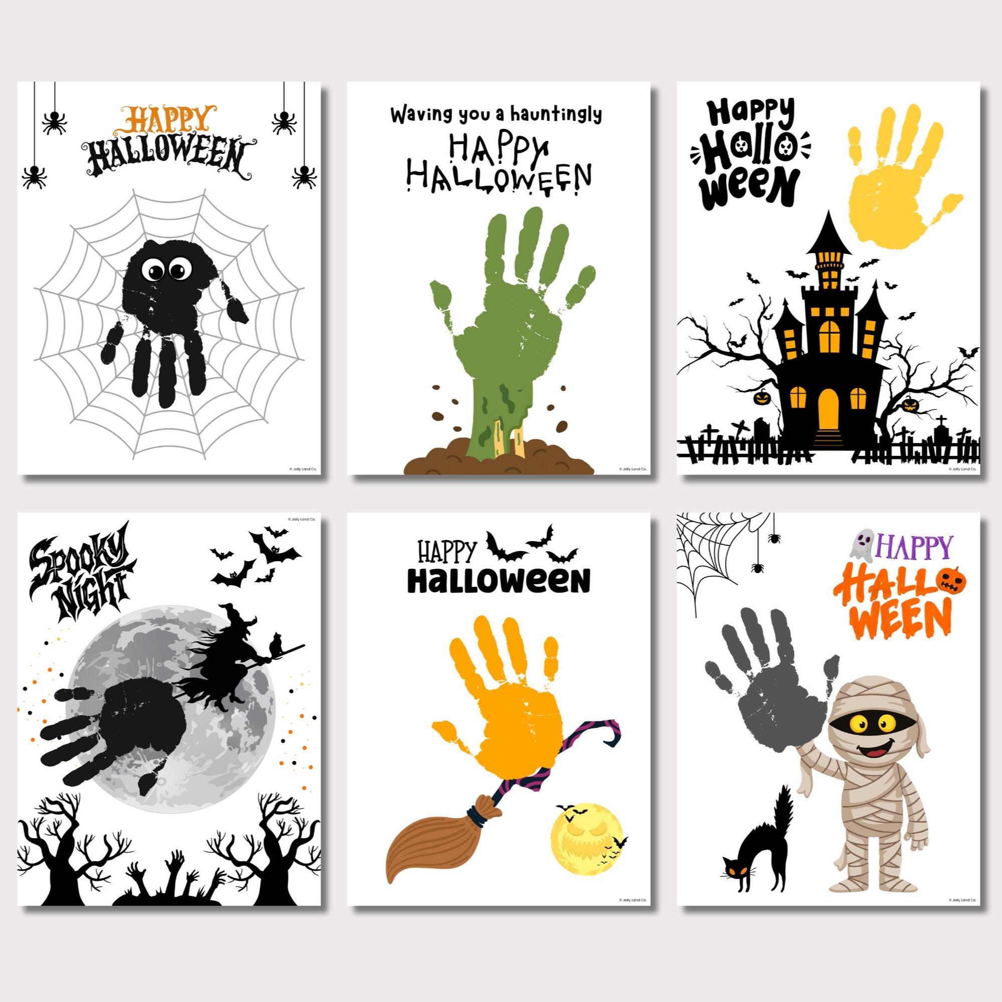 Halloween Handprint Bundle, Halloween Printable Handprint Craft for ...