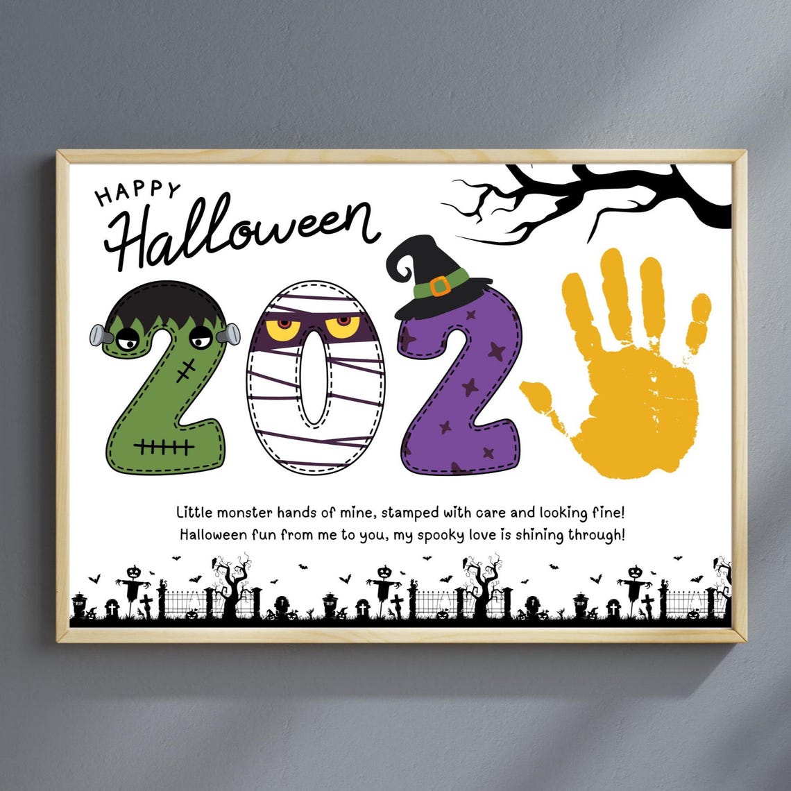 2025 Happy Halloween Handprint Art, Halloween Handprint Craft for ...