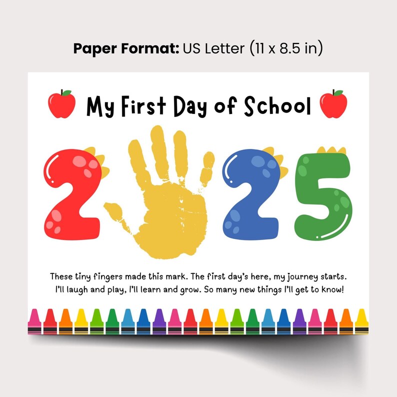 First Day of School Handprint Craft, 2025, Back to School Handprint Art ...