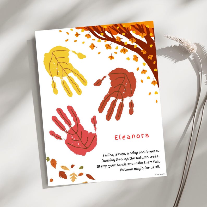 Falling Leaves Handprint Art, Preschool Crafts, Thanksgiving Crafts ...