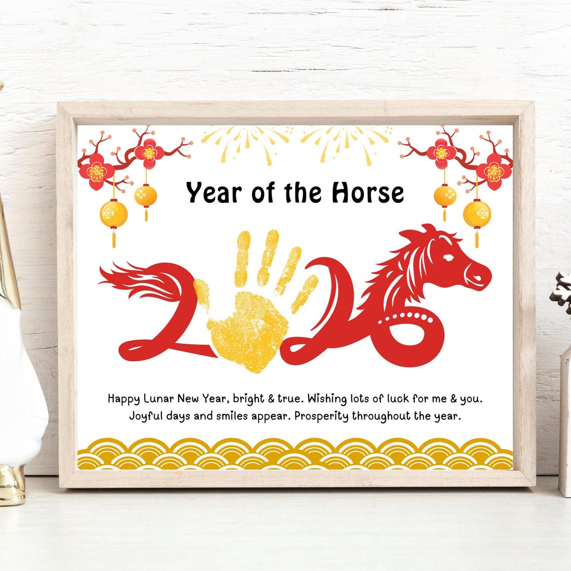2026 Lunar New Year Handprint Craft, Year of the Horse Handprint Art ...