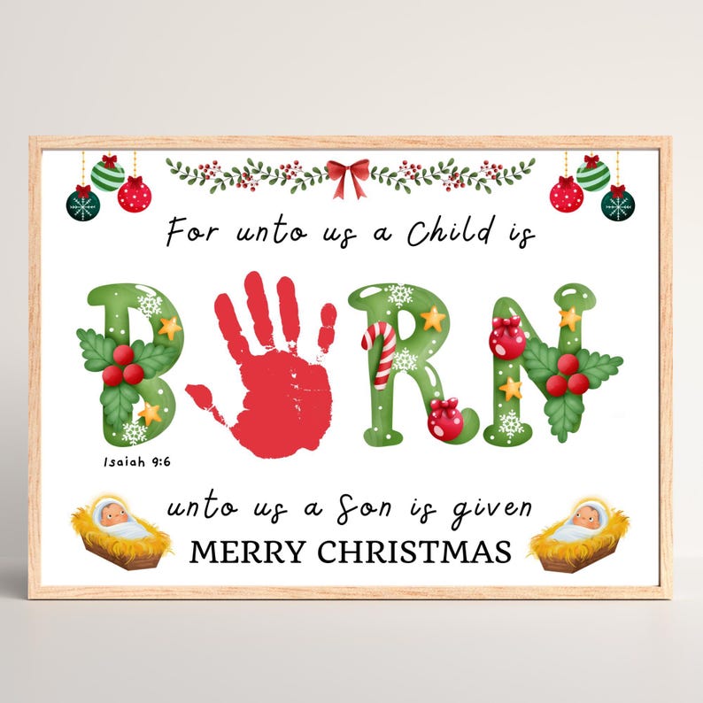 Christian Christmas Handprint Craft, Nativity Handprint Art for Kids ...