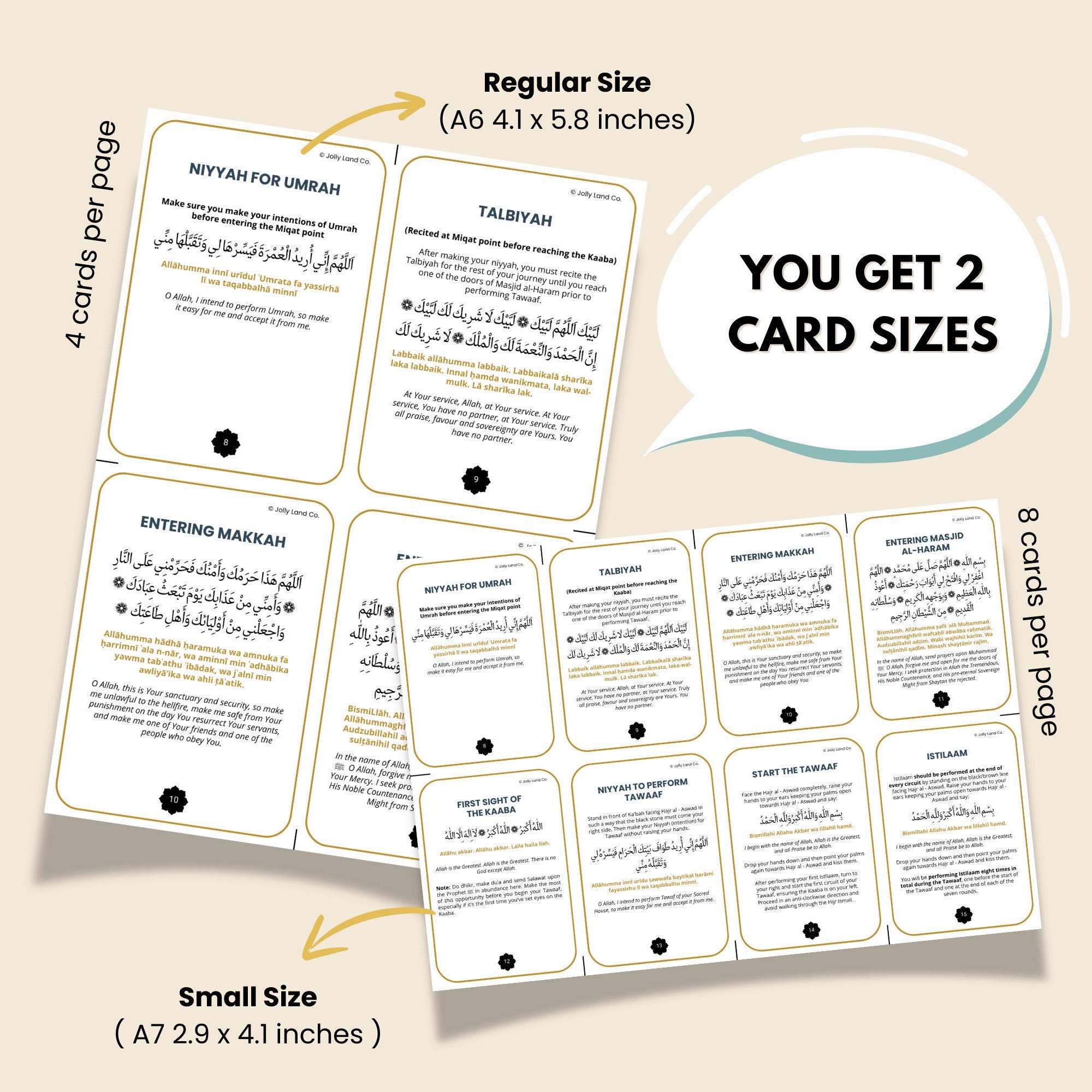 Umrah Dua Cards: Step-by-step Guide, Travel Prayers (PDF Download) - Etsy