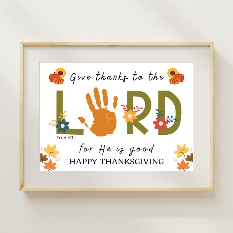 Christian Thanksgiving Craft for Kids, Give Thanks to the Lord ...