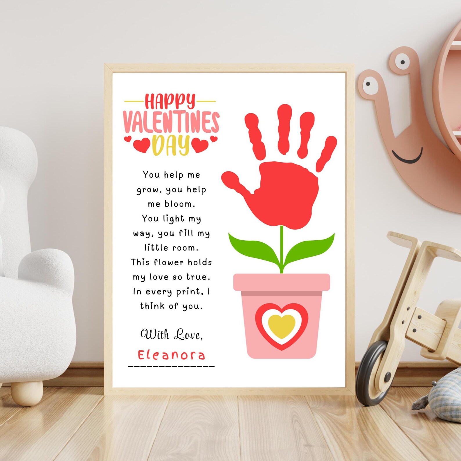 Valentines Day Handprint Craft, 2026 Valentines Handprint Template ...