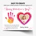 Editable Valentine Handprint Photo Craft, Photo Heart Keepsake, Kids ...