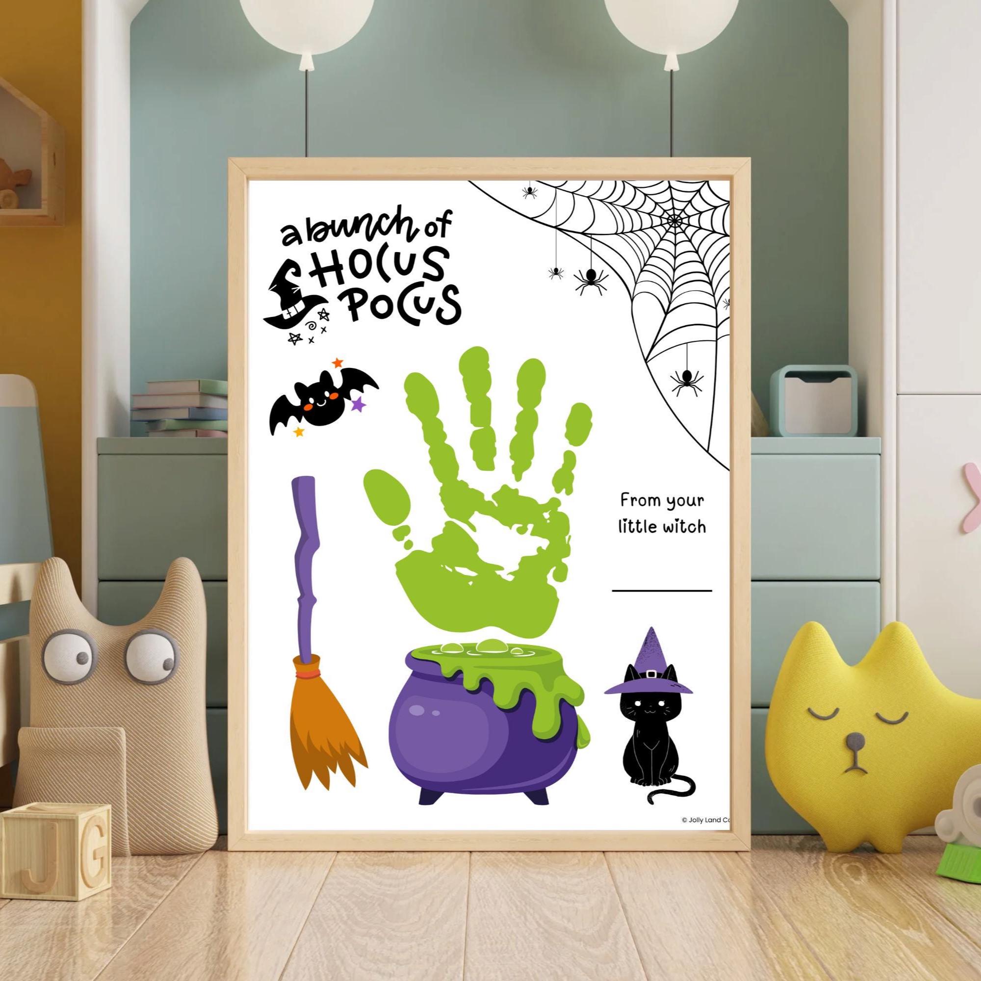 Halloween Handprint Art Bundle, Printable Handprint Crafts, Ghost ...