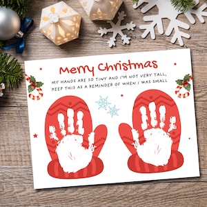 Christmas Handprint Art Bundle, 2O25 Holiday Handprint Keepsake for ...