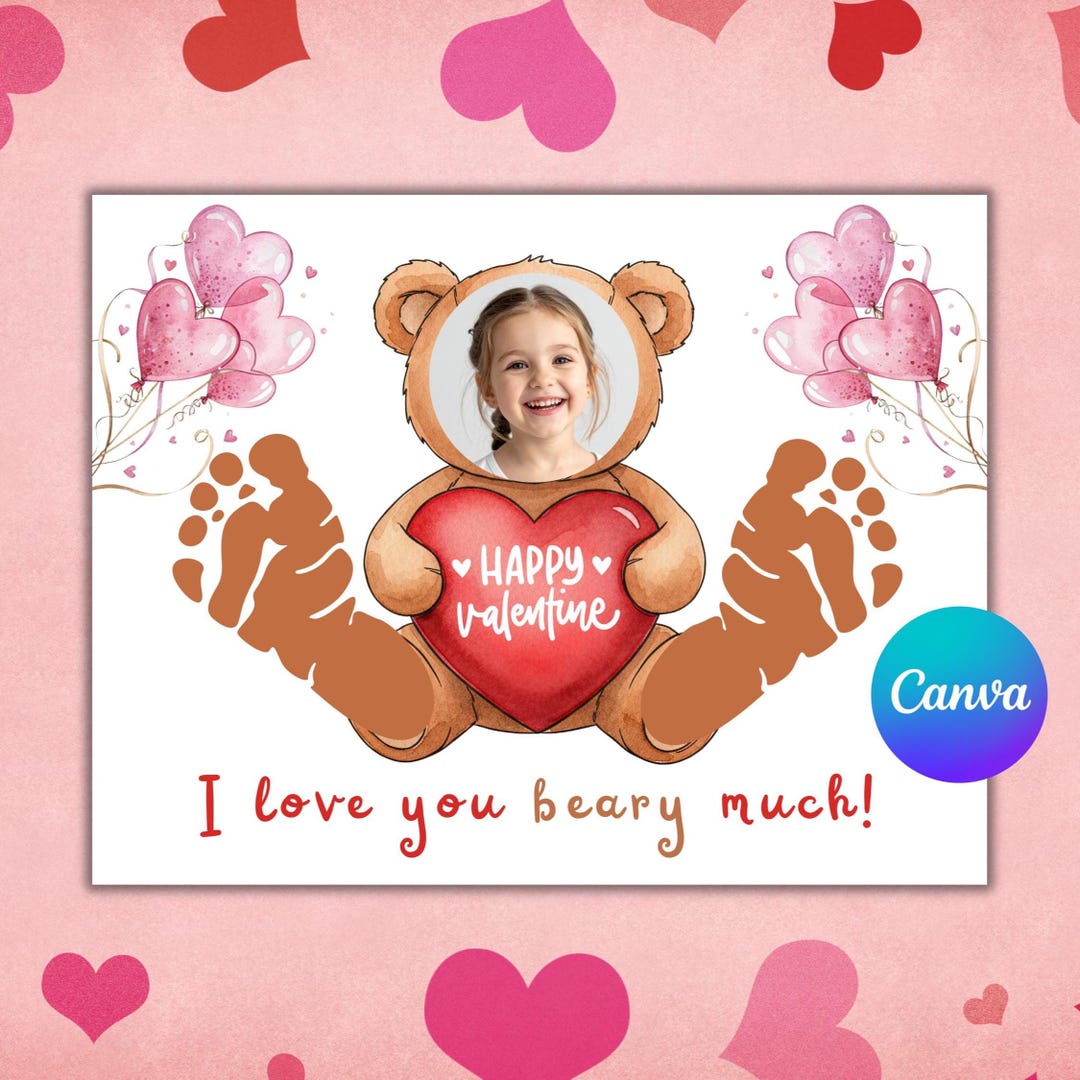 Valentine Handprint Craft for Kids, Photo Craft, Preschool Activity ...