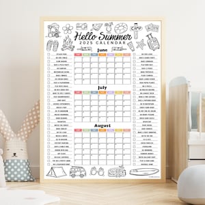 Editable Summer Calendar 2025: Family Fun Planner (digital Download ...