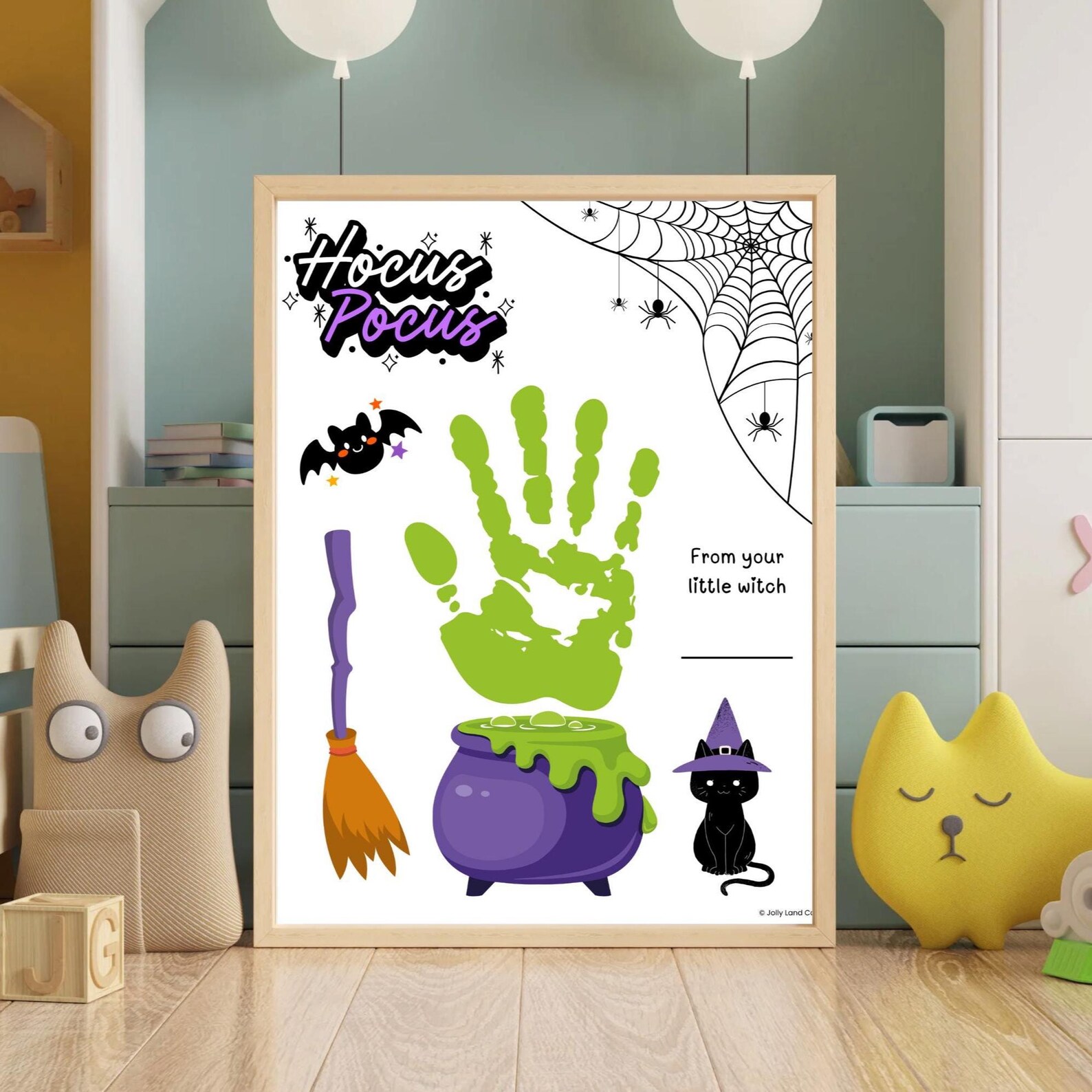 Halloween Handprint Art, Halloween Handprint Craft, Halloween Printable ...