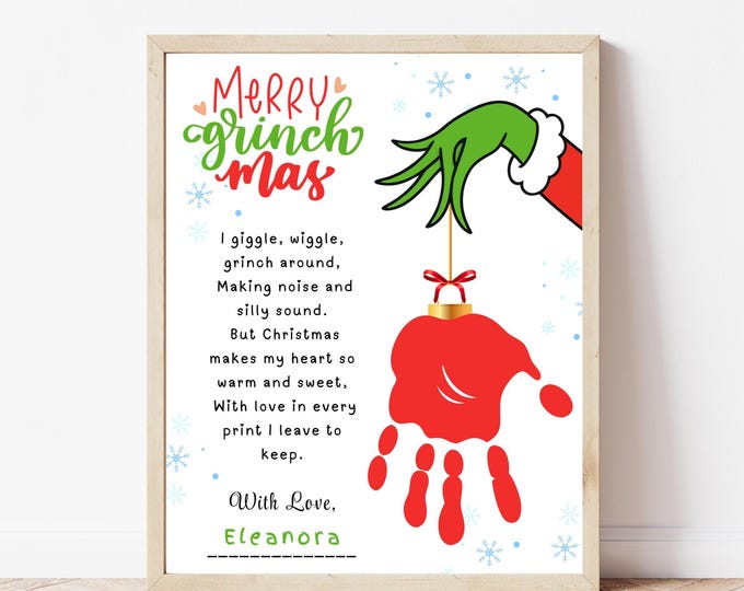 Christmas Handprint Poem, Handprint Art Project for Toddlers, Mittens ...