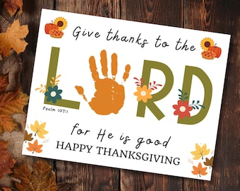 Christian Thanksgiving Craft for Kids, Give Thanks to the Lord ...
