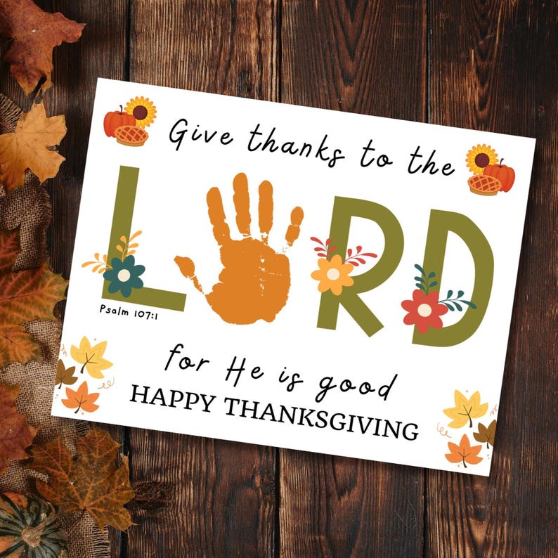 Christian Thanksgiving Craft for Kids, Give Thanks to the Lord ...