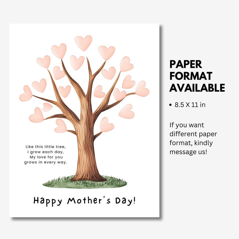 Mother’s Day Fingerprint Craft, Fingerprint Tree Printable for Kids ...