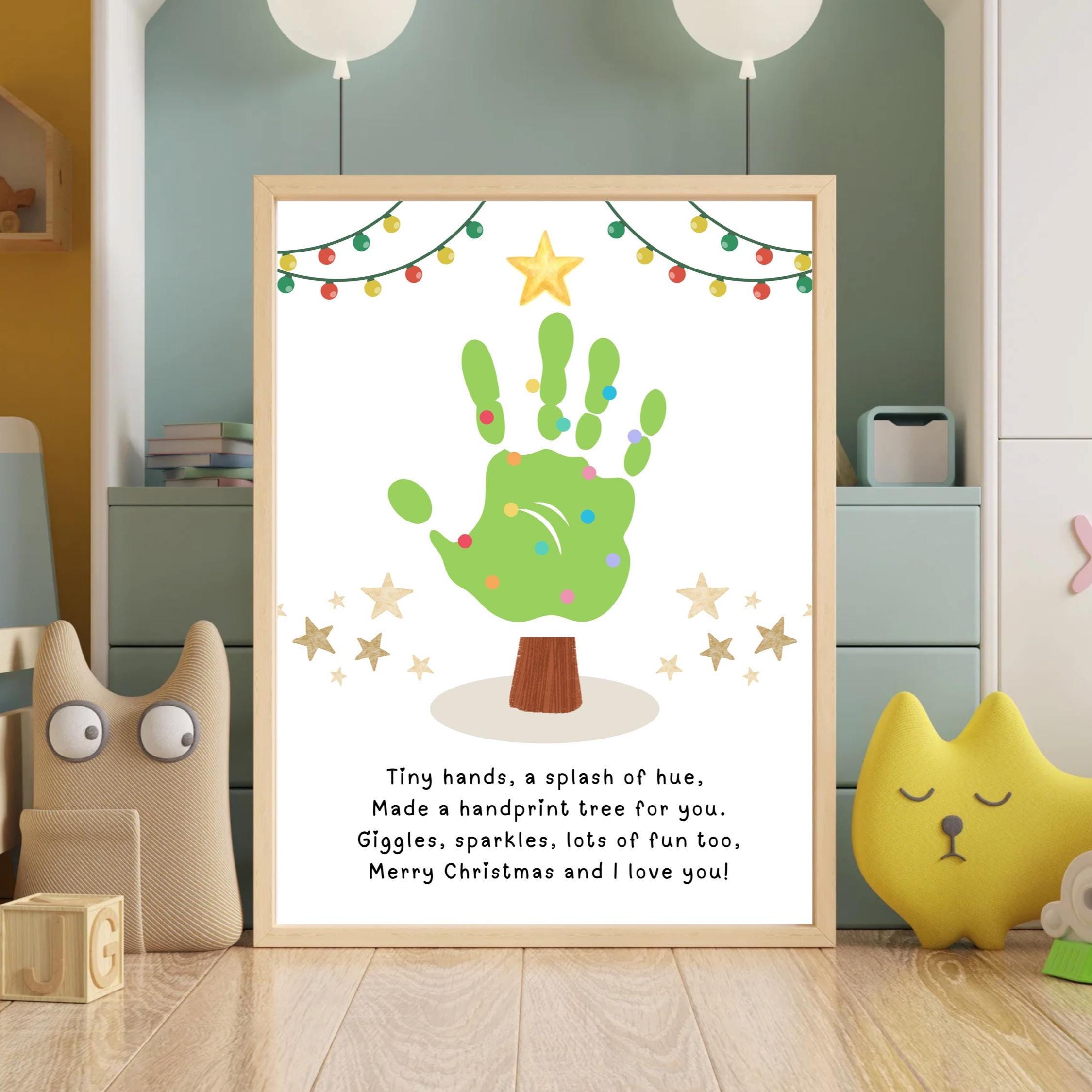 Handprint Christmas Tree Poem – DIY Xmas Gift, Keepsake Printable for ...