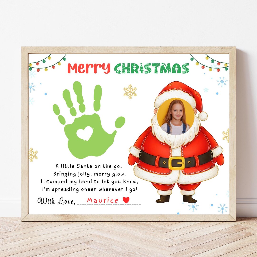 Christmas Handprint Craft Poem Kindergarten Preschool Prek Daycare ...
