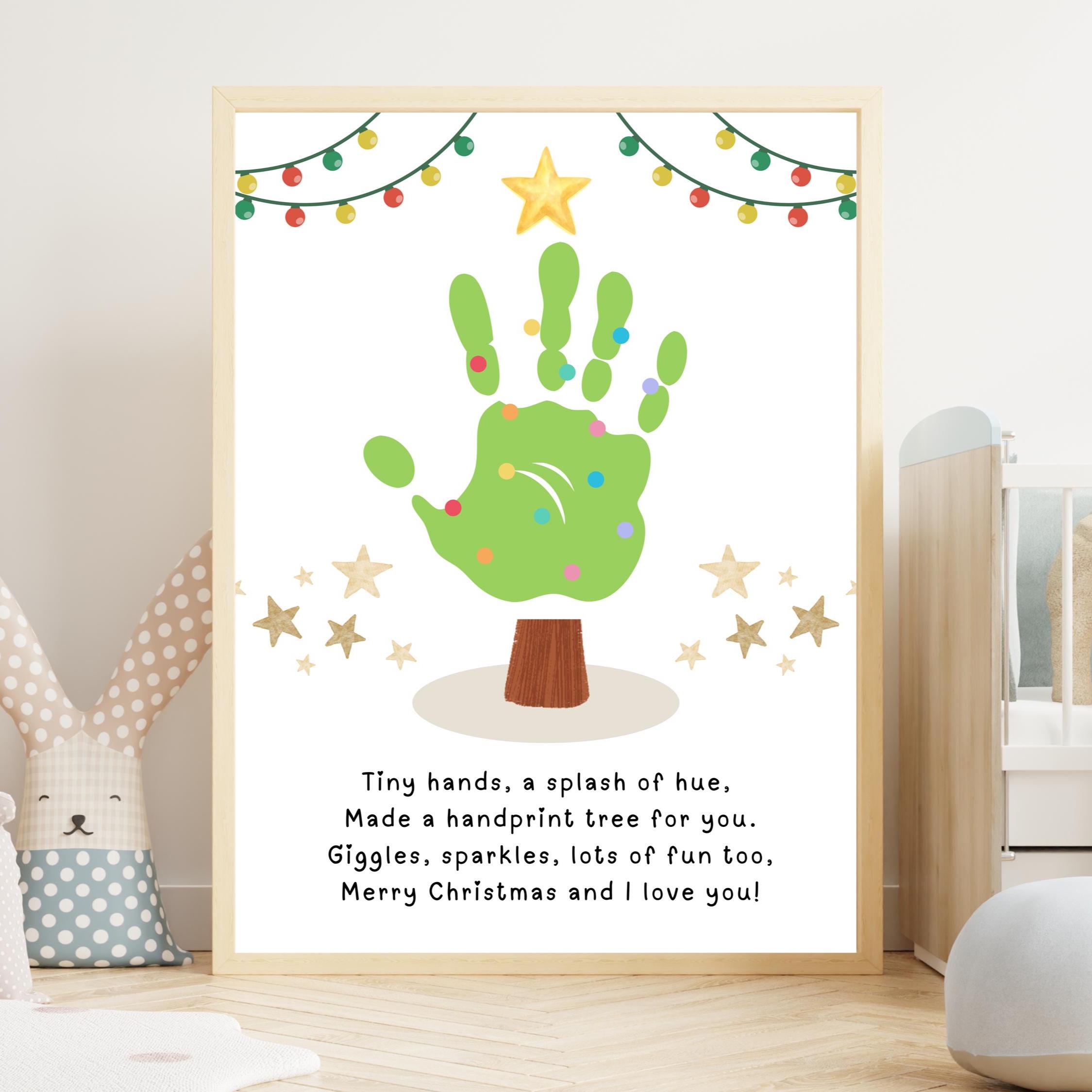 Handprint Christmas Tree Poem – DIY Xmas Gift, Keepsake Printable for ...