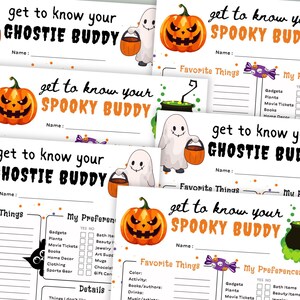 Halloween Questionnaire, Halloween Wishlist, Boo Buddy Printable ...