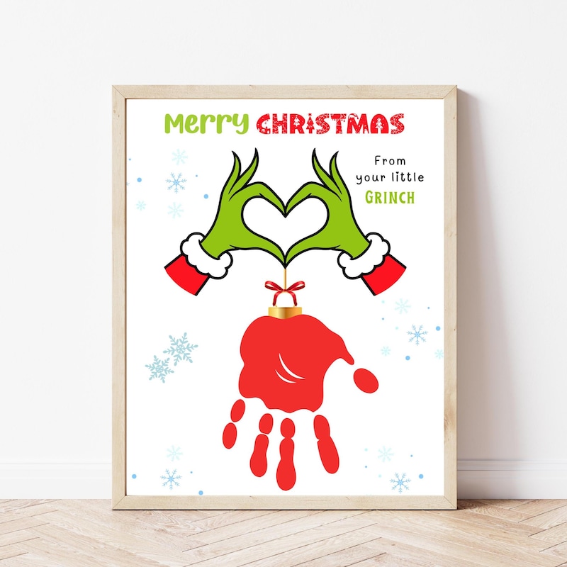 Ornament Handprint Template - Etsy