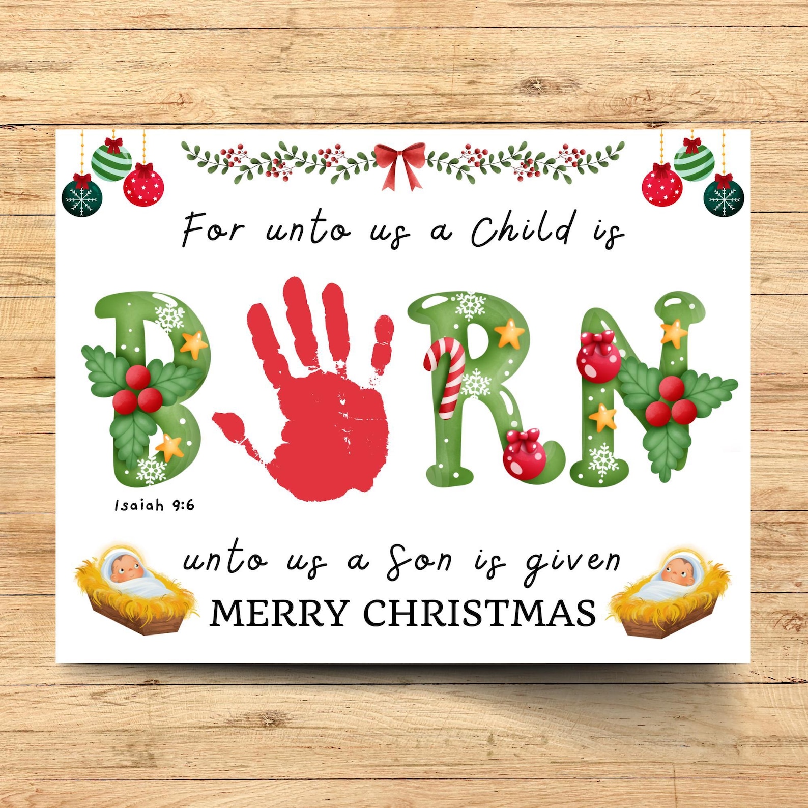 Christian Christmas Handprint Craft, Nativity Handprint Art for Kids ...