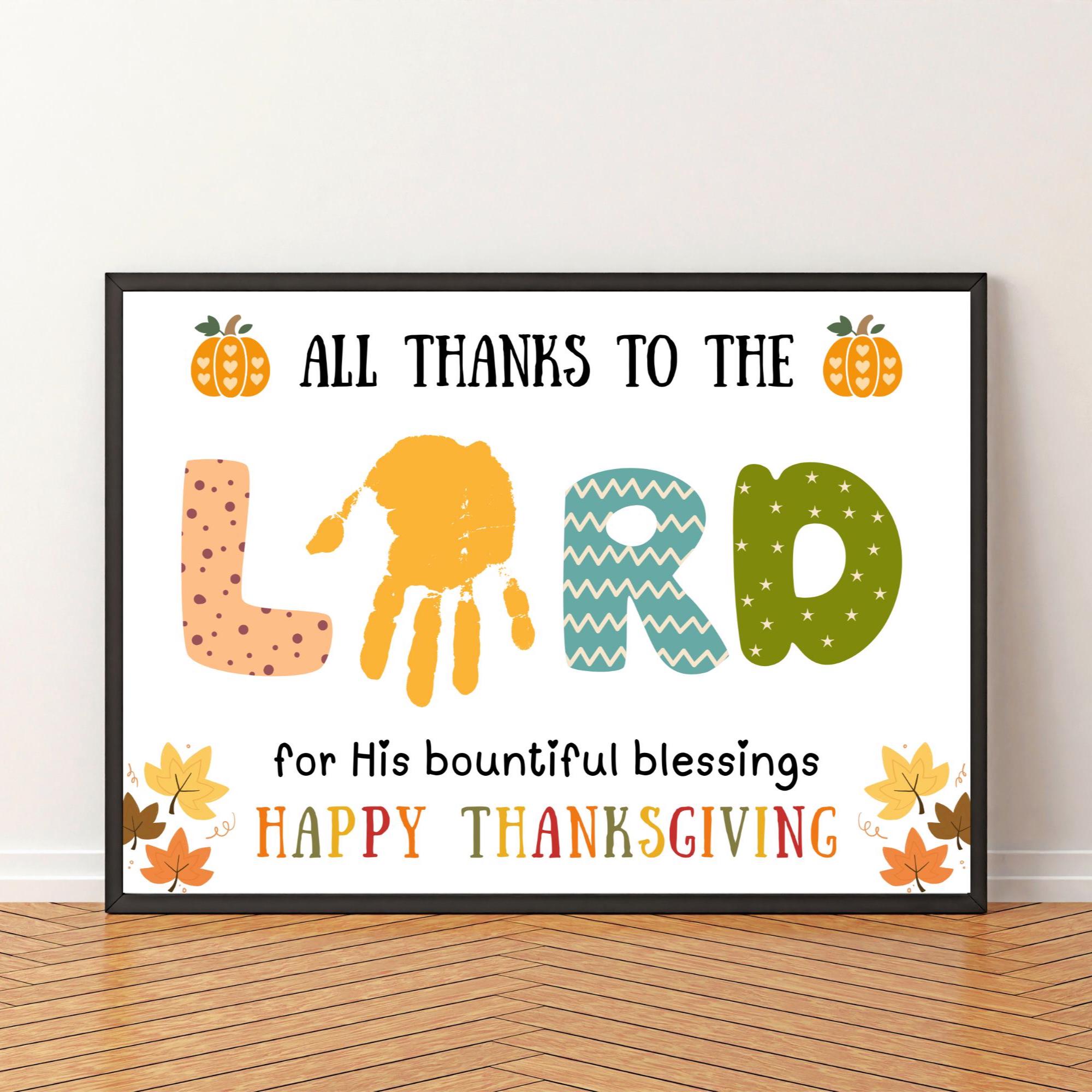 Christian Thanksgiving Craft for Kids, Give Thanks to the Lord ...
